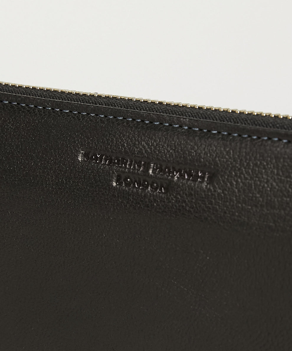 【KATHARINE HAMNETT LONDON】BUMP ラウンドファスナー長財布（490-52306）